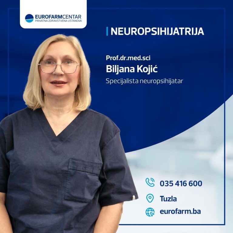 Eurofarm Centar Poliklinika predstavlja: Prof. dr. med. sci. Biljana Kojić, specijalista ...