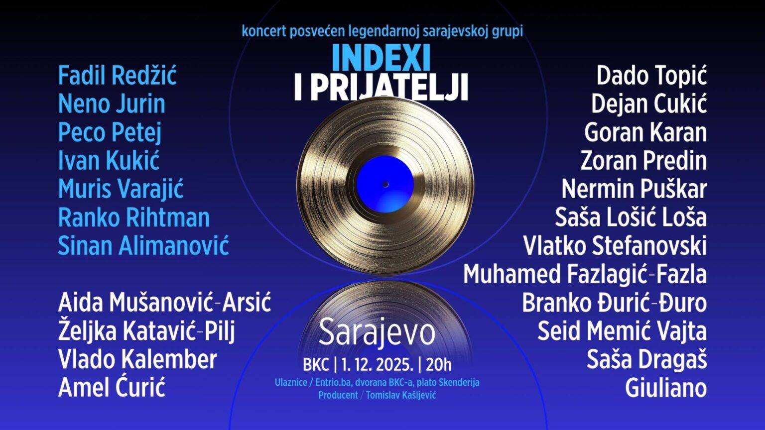 Velika muzička priča ponovo pred publikom: „Indexi“ i prijatelji u BKC-u Sarajevo - Kameleon M&M